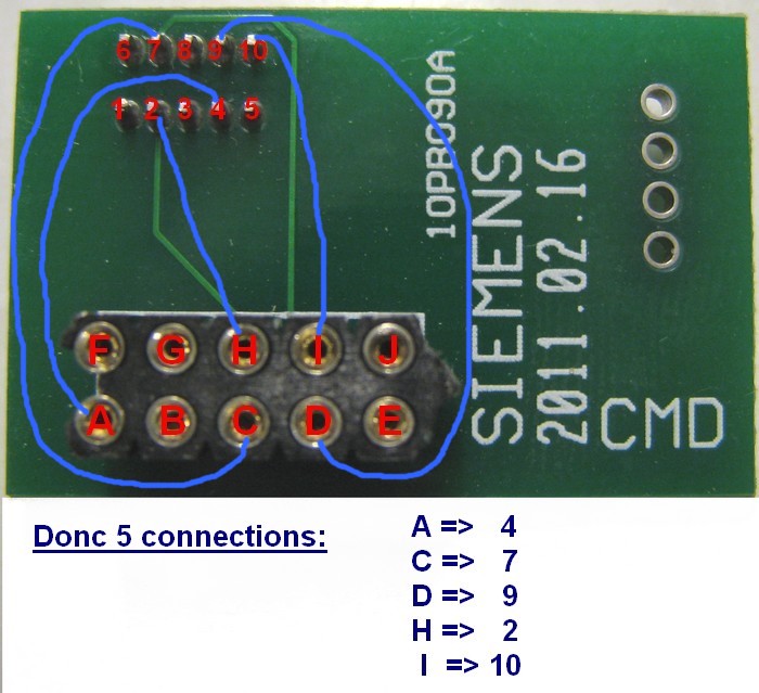 Pinout siemens peugeot 307 sid 803 to read BDM100 - ECU Connections